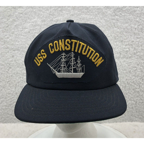 New Era | Accessories | Vtg New Era Uss Constitution Snapback Hat ...
